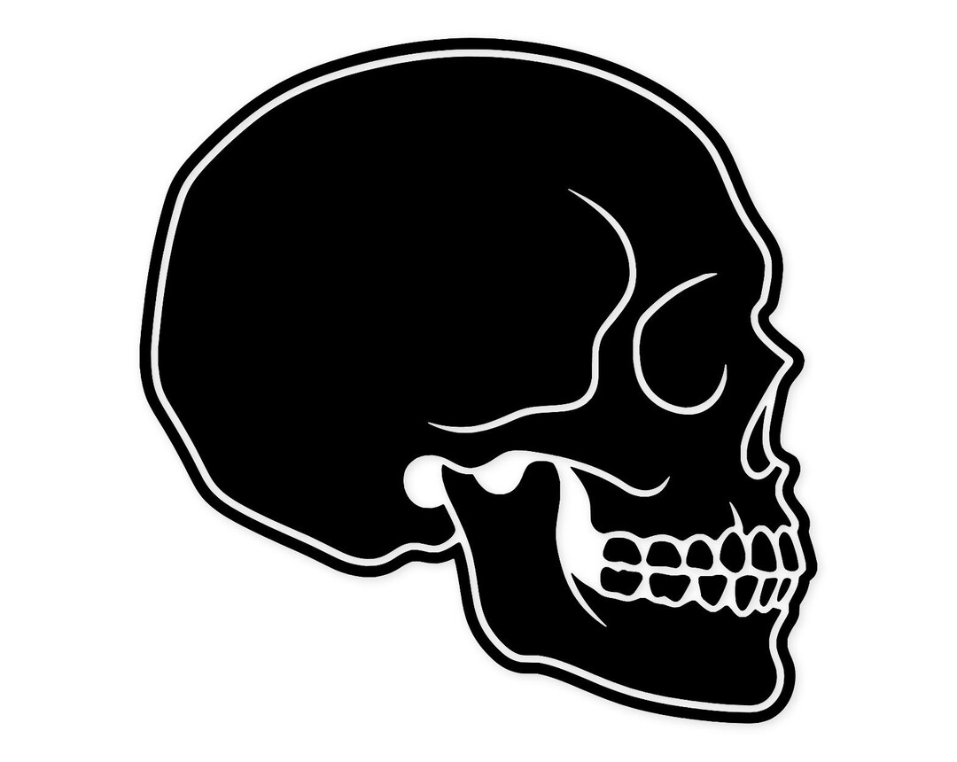 Skull Svg: Bold Profile Design for T-shirts - Etsy