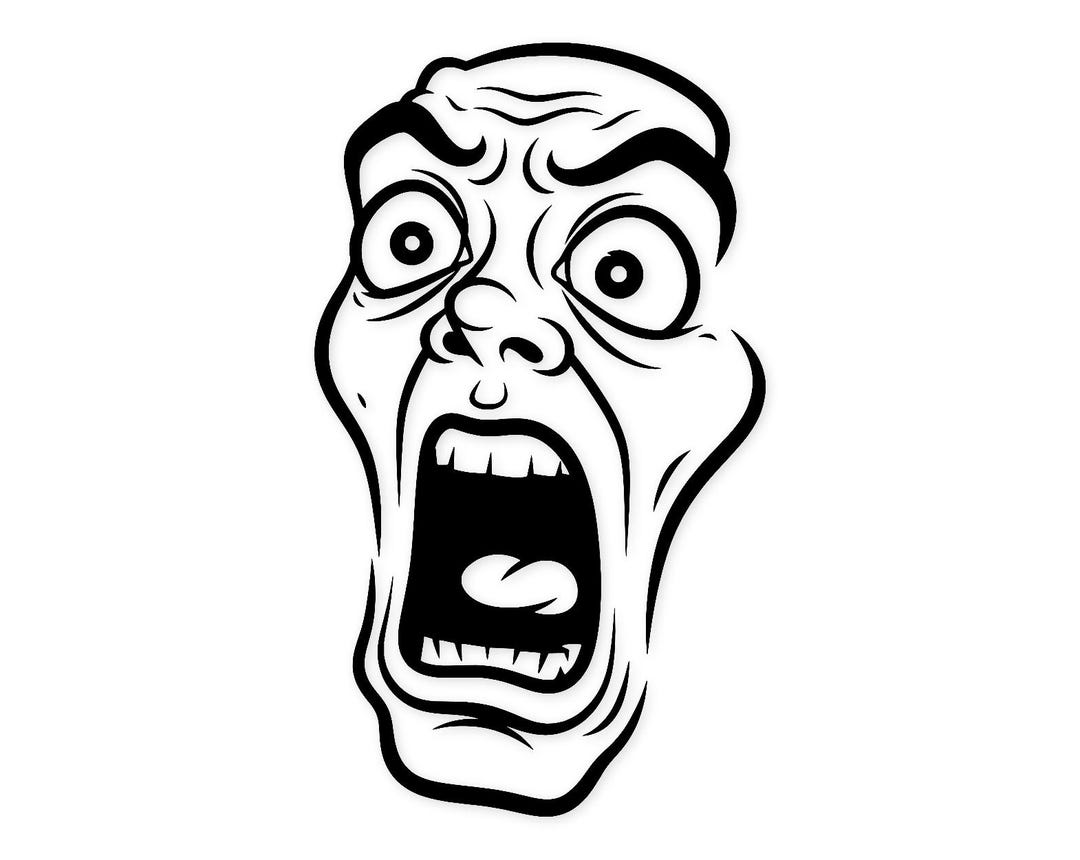 Screaming Face Svg: Bold Design for Creative Projects - Etsy