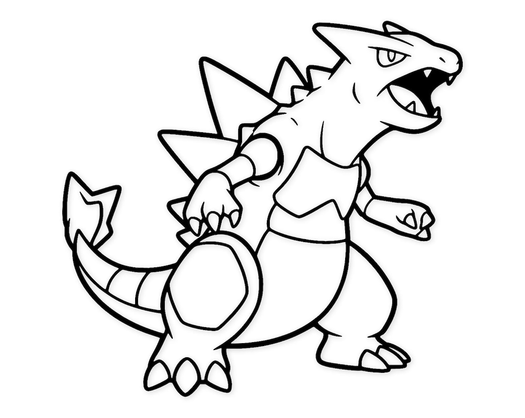 Groudon Digital Artwork: Svg Png Dxf Bold Line Art Illustration - Etsy ...