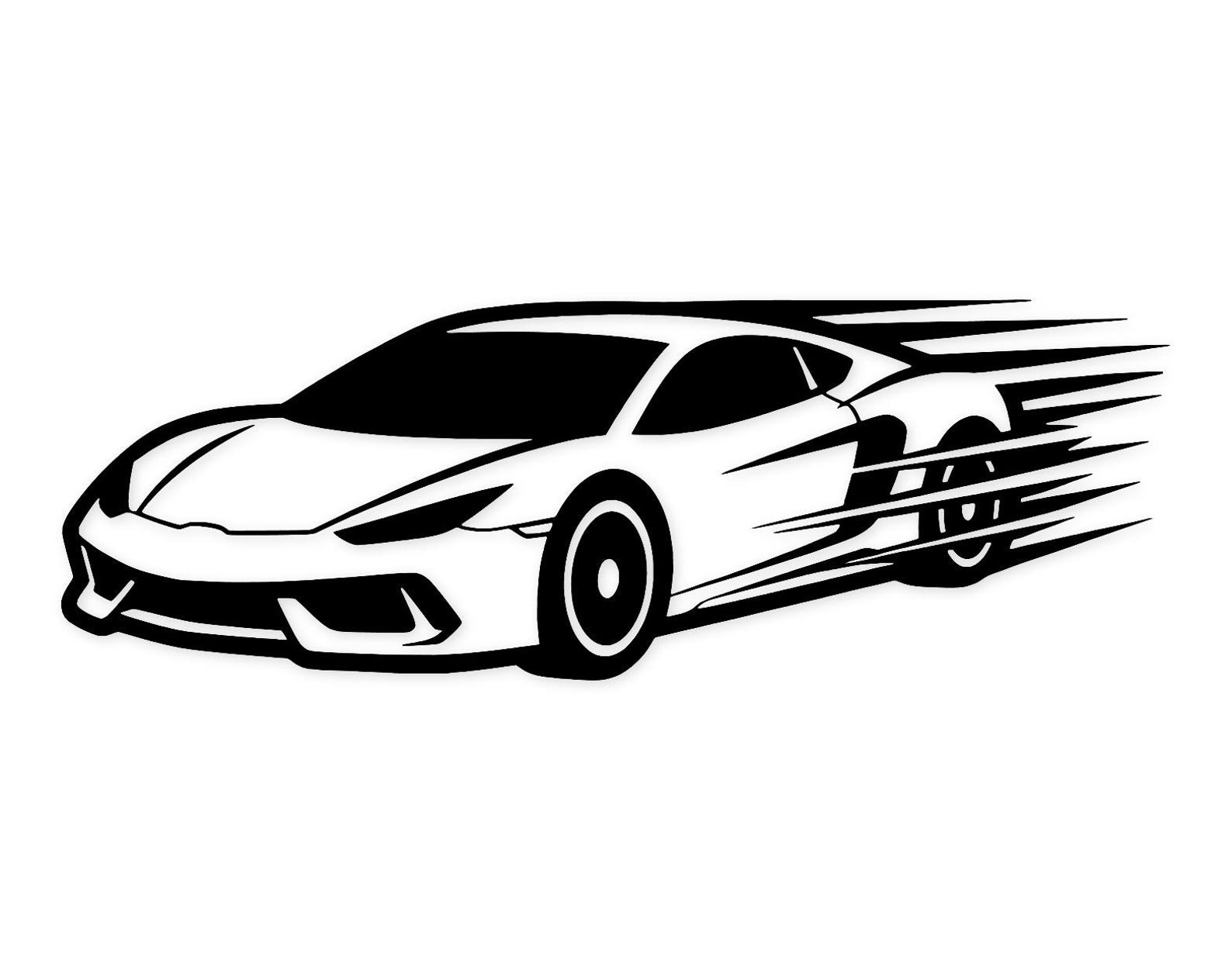 Speeding Car Svg: Bold Icon for Stencils - Etsy