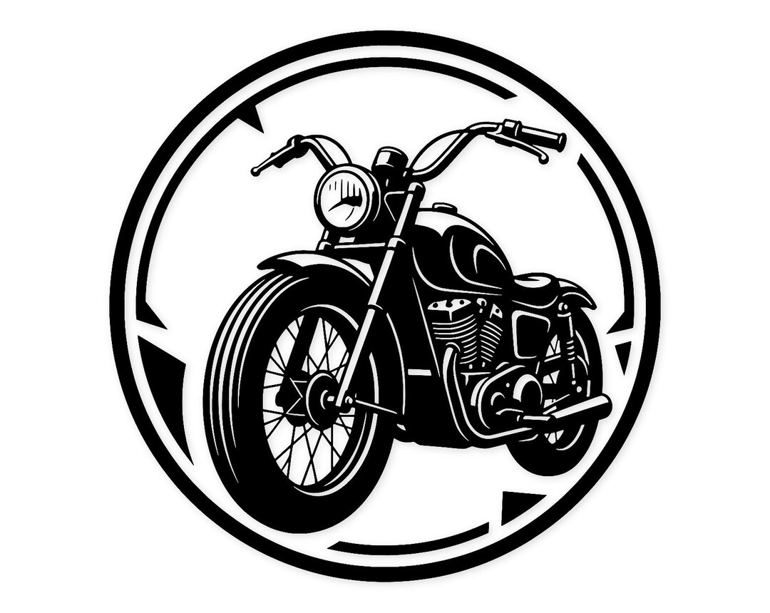 Rider's Emblem Svg: Bold Motorcycle Design for Décor Projects - Etsy