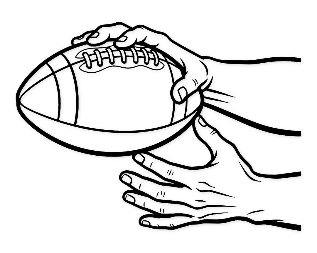 Qb Hand-off Svg: Bold Outline Design for Sports Fan Projects - Etsy