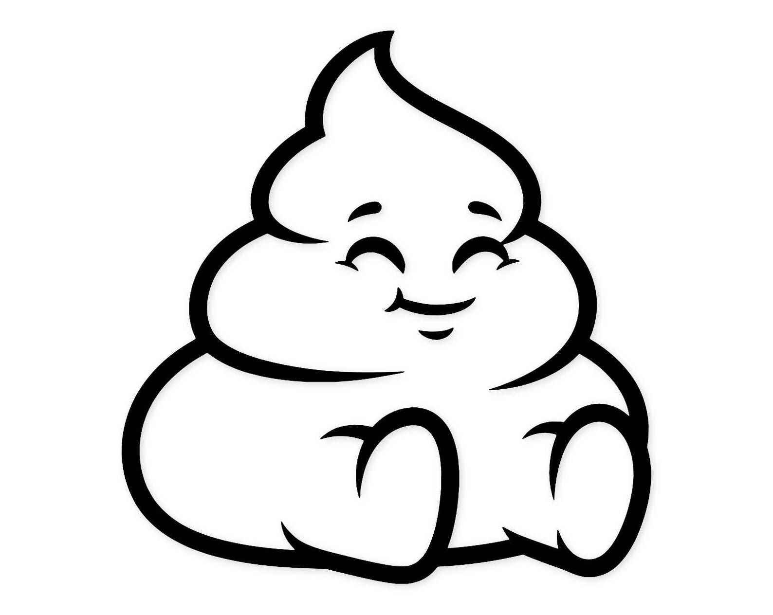 Poo Sitting Icon Svg: Cute Character for Stickers - Etsy Canada