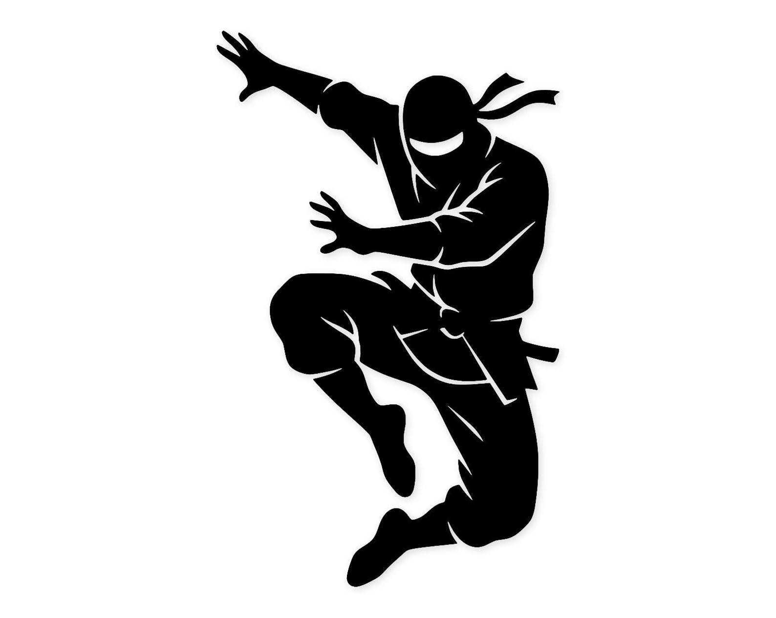 Leaping Ninja Warrior Svg: Bold Cut File for Home Decor - Etsy