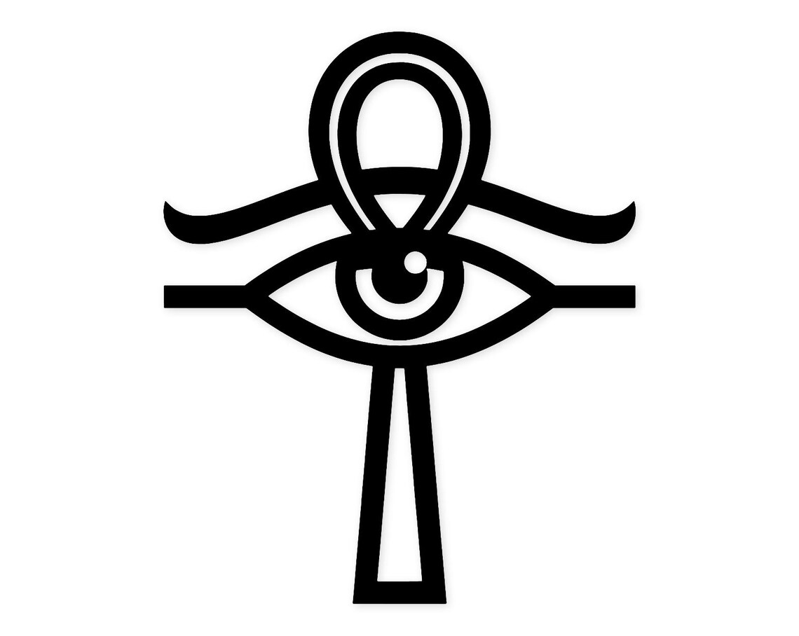 Ankh & Eye Svg: Minimalist Design for T-shirts - Etsy