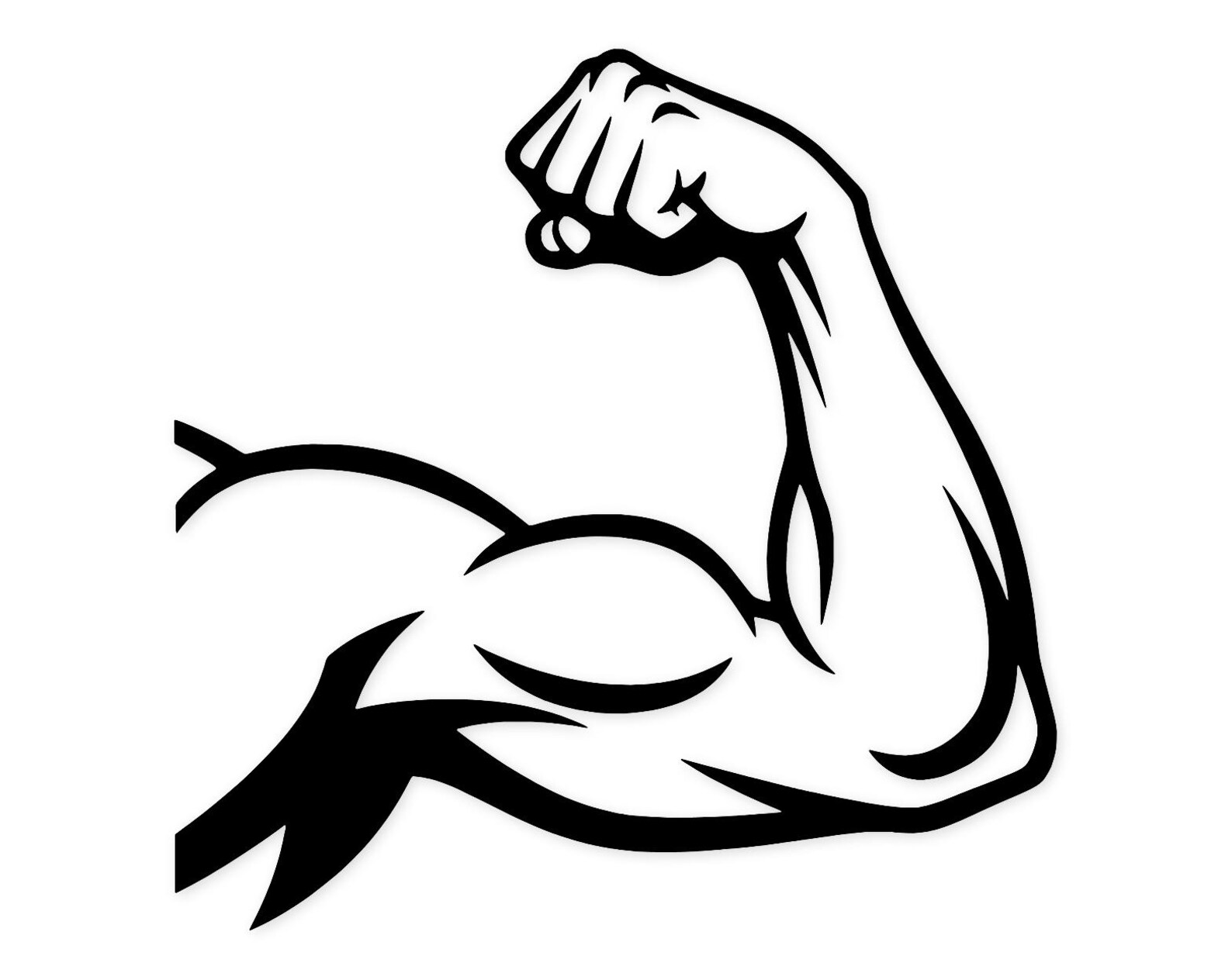 Flexing Arm Icon Svg: Bold Design for Fitness Projects - Etsy