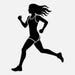 Runner Girl Svg: Bold Outline for Athletic Projects - Etsy