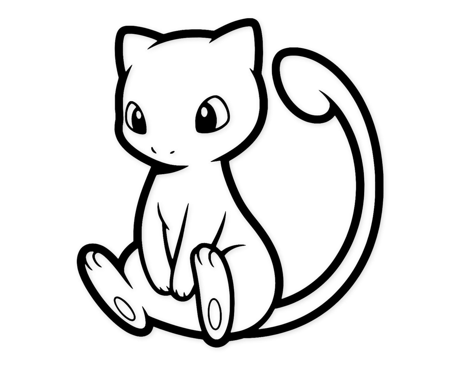 Mew Silhouette: Digital Art Vector File for Cricut - Etsy