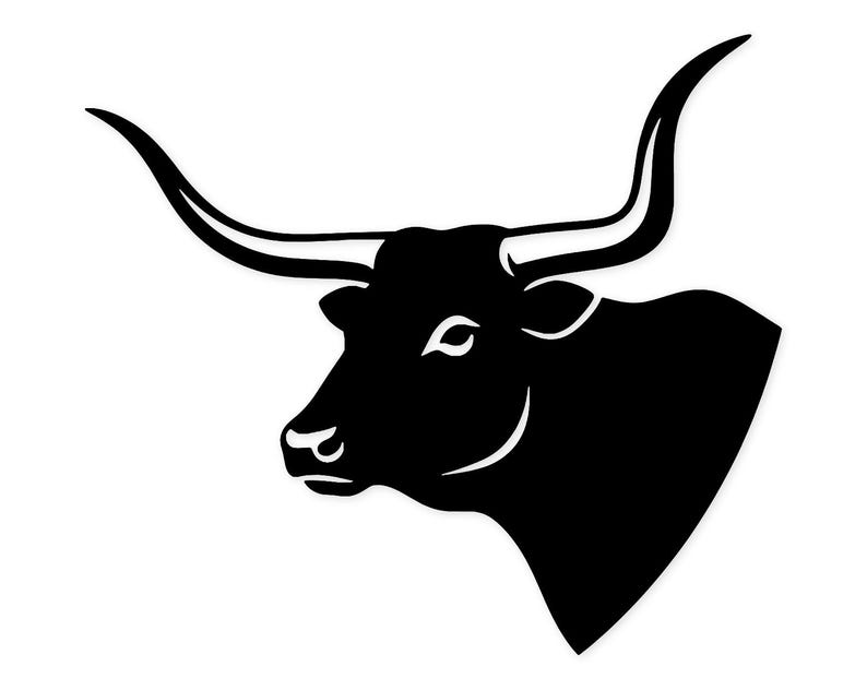 Longhorn Silhouette Svg: Bold Profile Design for T-shirts - Etsy