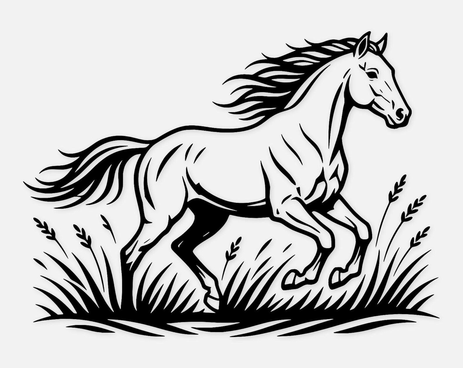 Majestic Movement Svg Svg Png Dxf: Elegant Cut File for Equine Art - Etsy