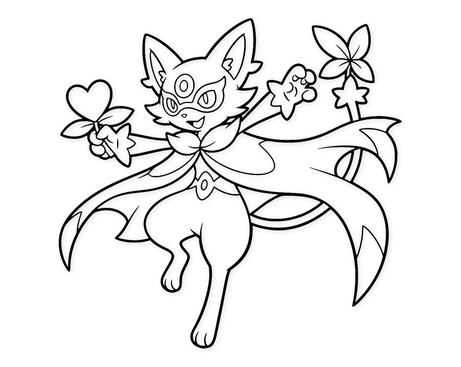 Meowscarada Digital Art: Bold Line Art Svg Png Dxf - Etsy