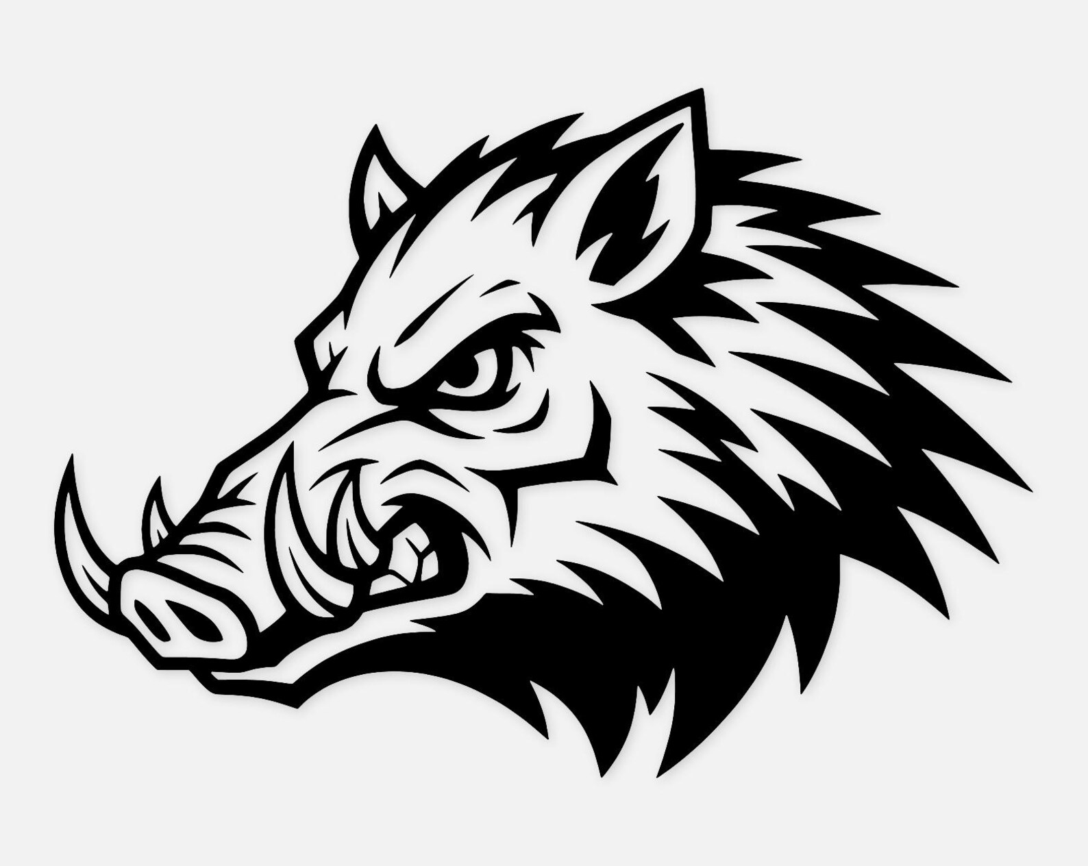 Razorback Hog Head Svg: Bold Design for T-shirts and Decals - Etsy
