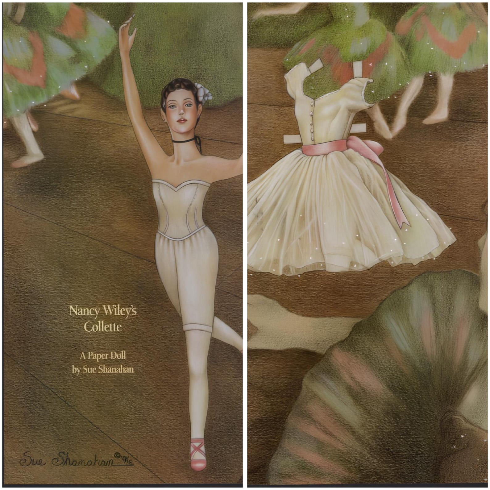 Collette Ballerina Vintage Paper Doll | Antique Ballet Ephemera Pages ...