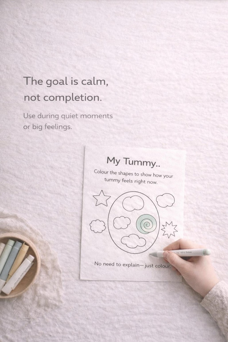 Feelings Chart for Kids Printable | Calm Down Worksheets Toddler Ages 3 ...