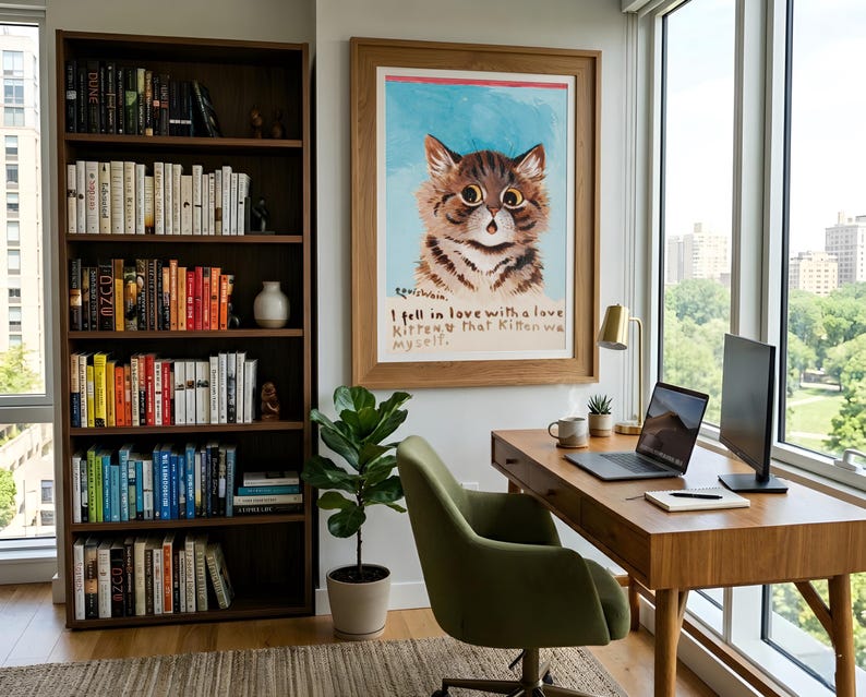 Vintage Tabby Cat Print, Funny Kitten Quote Wall Art Printable (digital ...