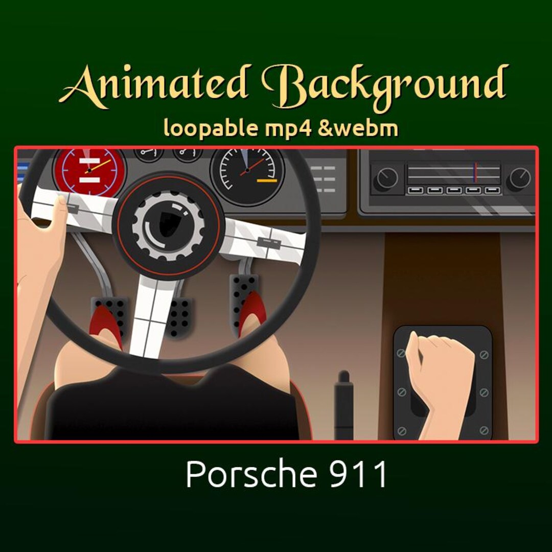 Animated Retro Porsche 911 Cockpit Overlay – Analogue Dashboard, Manual ...