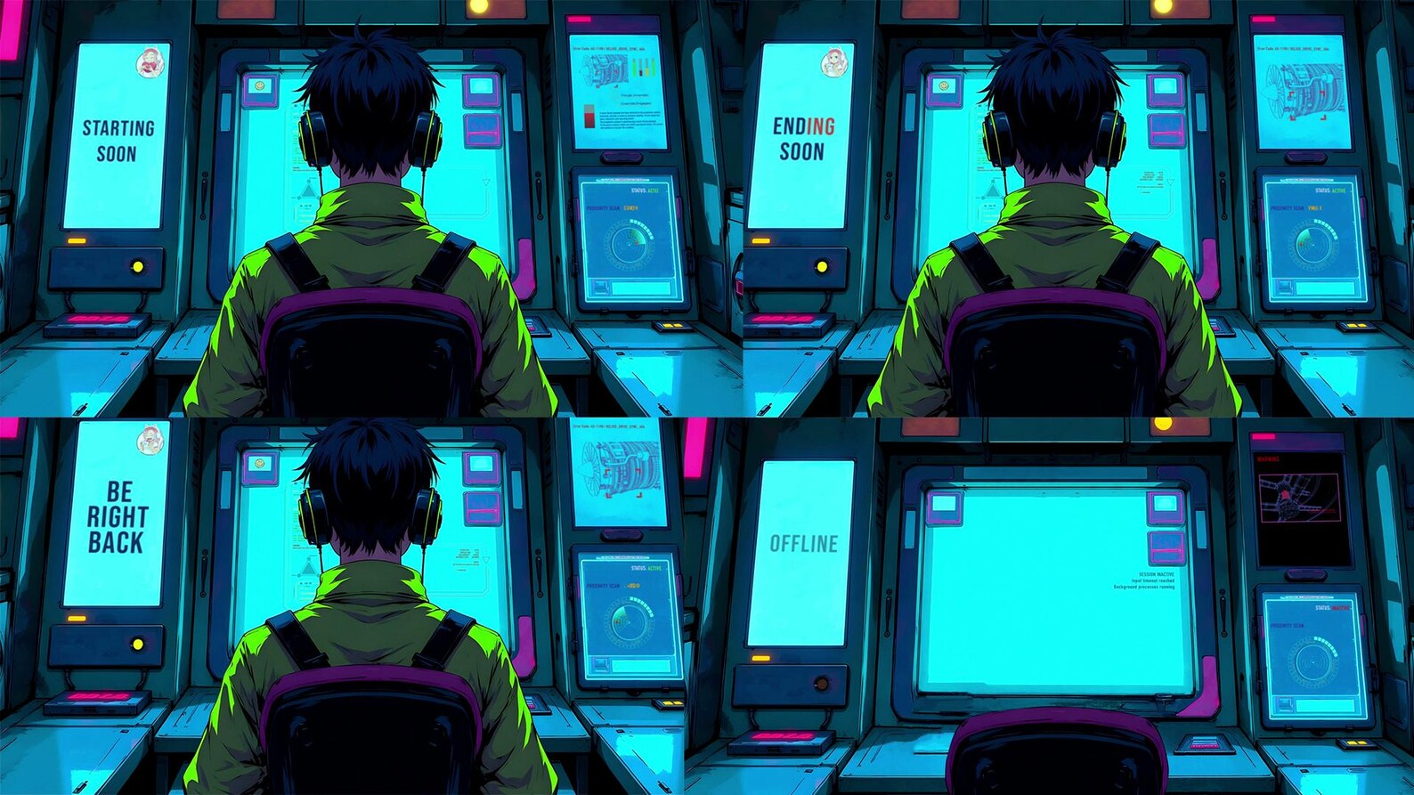Cyber Punk Stream Overlays | Animated Twitch Screens MP4 Webm PNG - Etsy