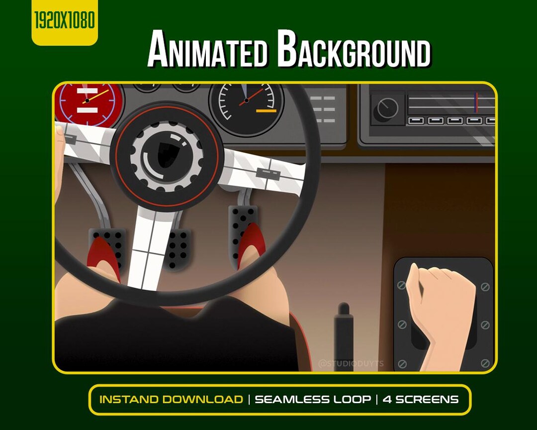 Animated Retro 911 Cockpit Overlay | Analog Dashboard Stream Screen ...