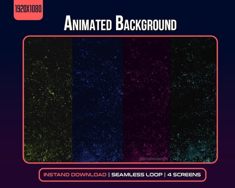 Neon Particle Animated Background | Seamless Loop Abstract Noise ...