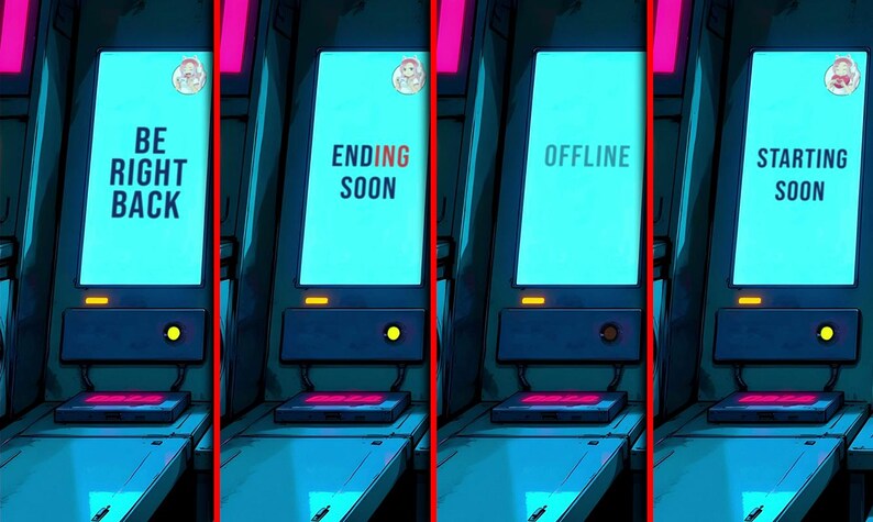 Cyber Punk Stream Overlays | Animated Twitch Screens MP4 Webm PNG - Etsy