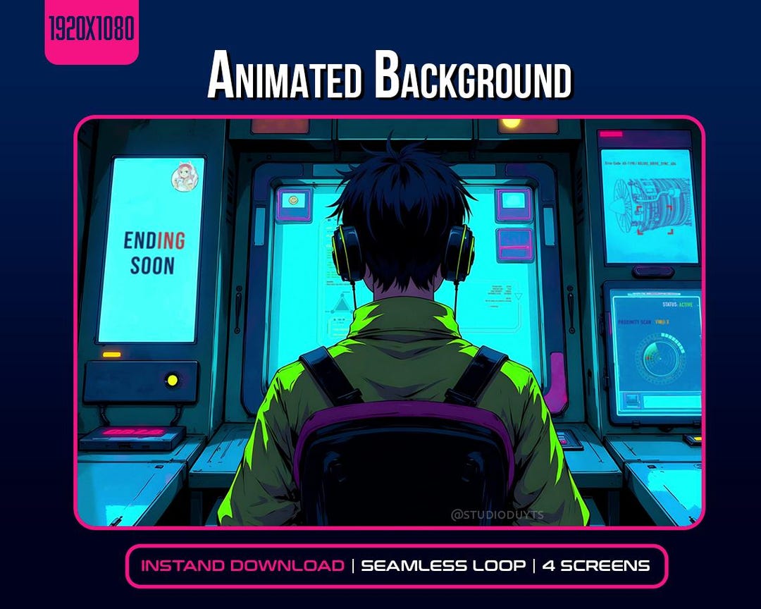 Cyber Punk Stream Overlays | Animated Twitch Screens MP4 Webm PNG - Etsy