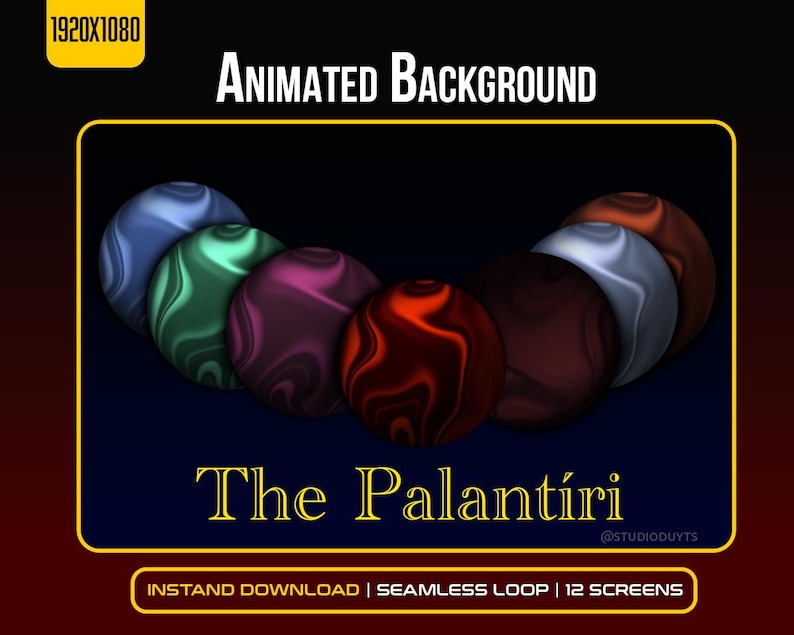 Palantir Magic Orb Animated Backgrounds | Scrying Crystal Ball | 12 ...