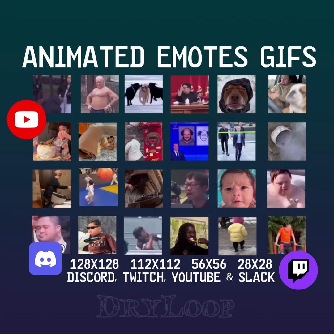 Animated Reaction Emotes Pack (24 Gifs) for Discord, Twitch, Youtube ...