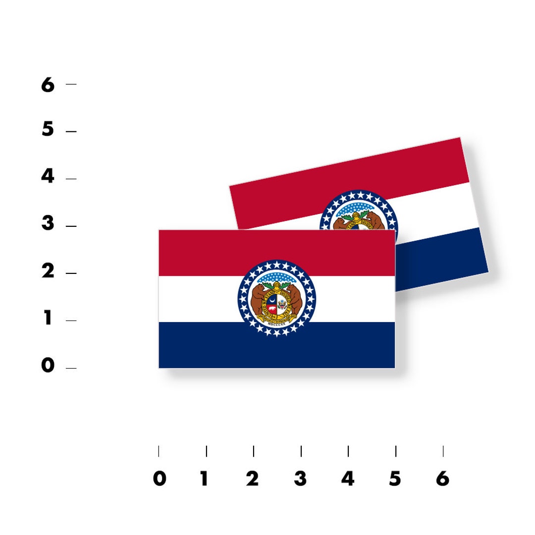 Missouri State Flag Vinyl Decal Stickers - Assorted Sizes - Etsy