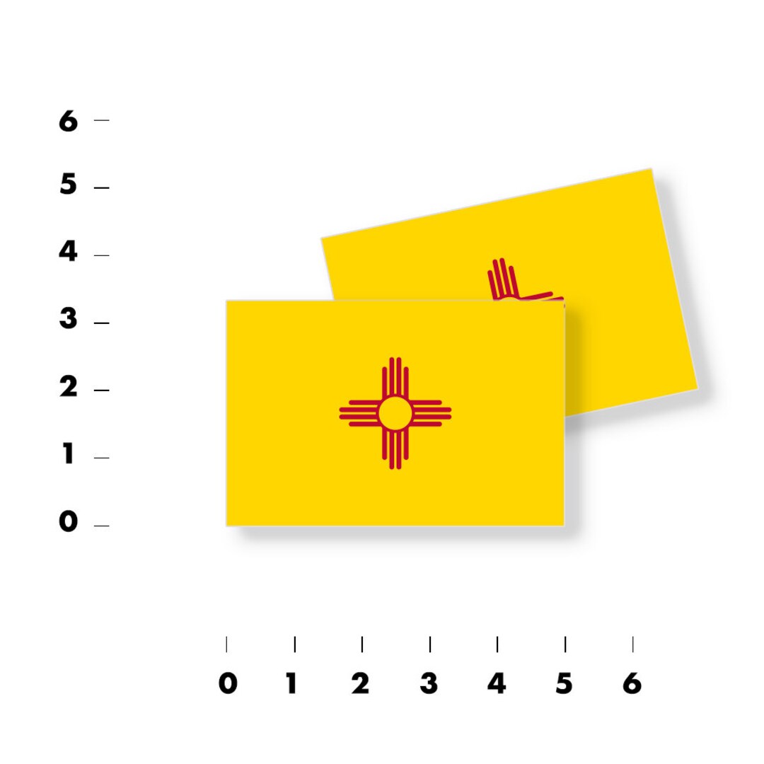 New Mexico State Flag Vinyl Decal Stickers - Assorted Sizes - Etsy