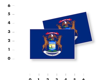 Michigan Flag Decal - Etsy