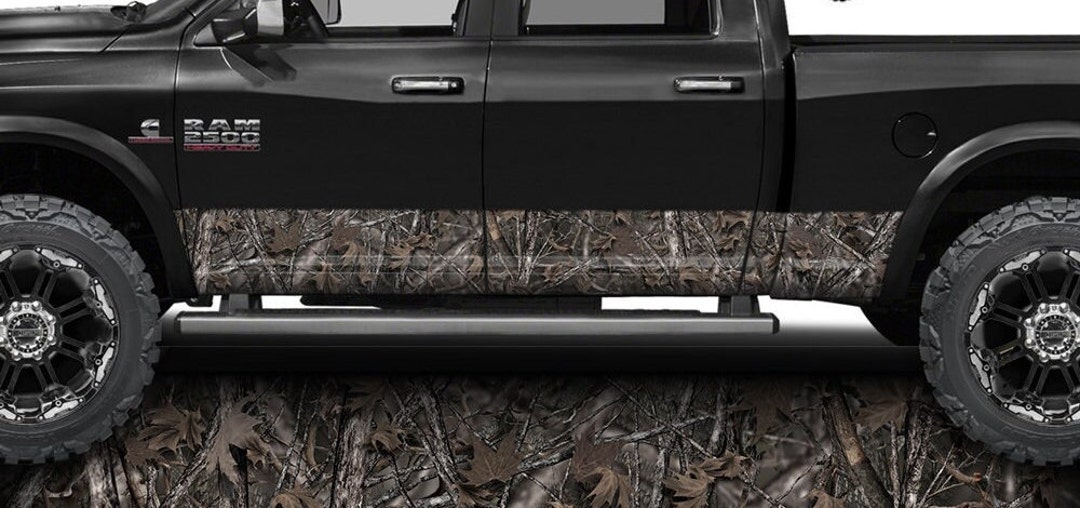 Woodland Camo Rocker Panel Graphic Decal Wrap Kit for Truck SUV 4x4 ...