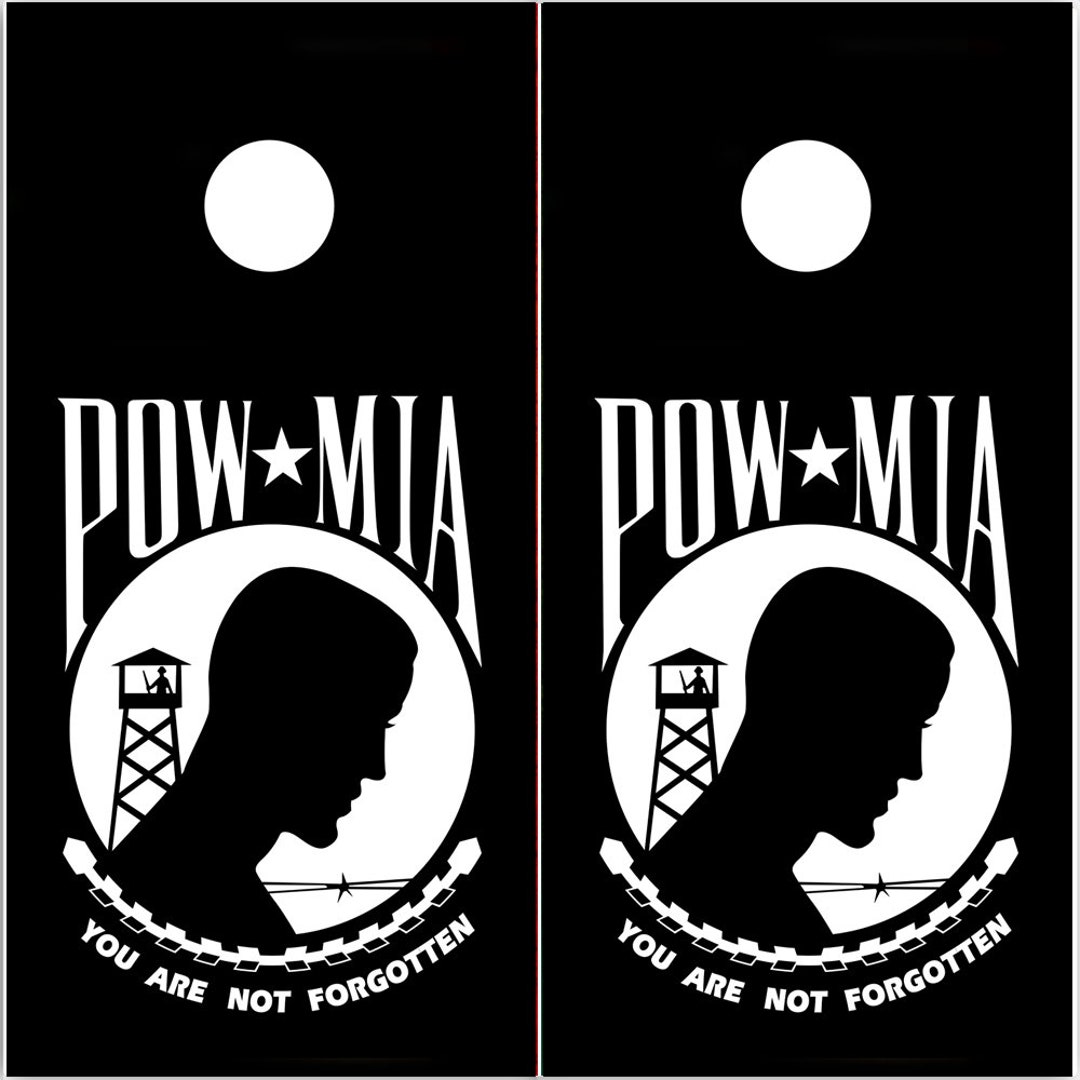 POW MIA Cornhole Wrap Decals 2 Matching Vinyl Wraps | Prisoner of War ...