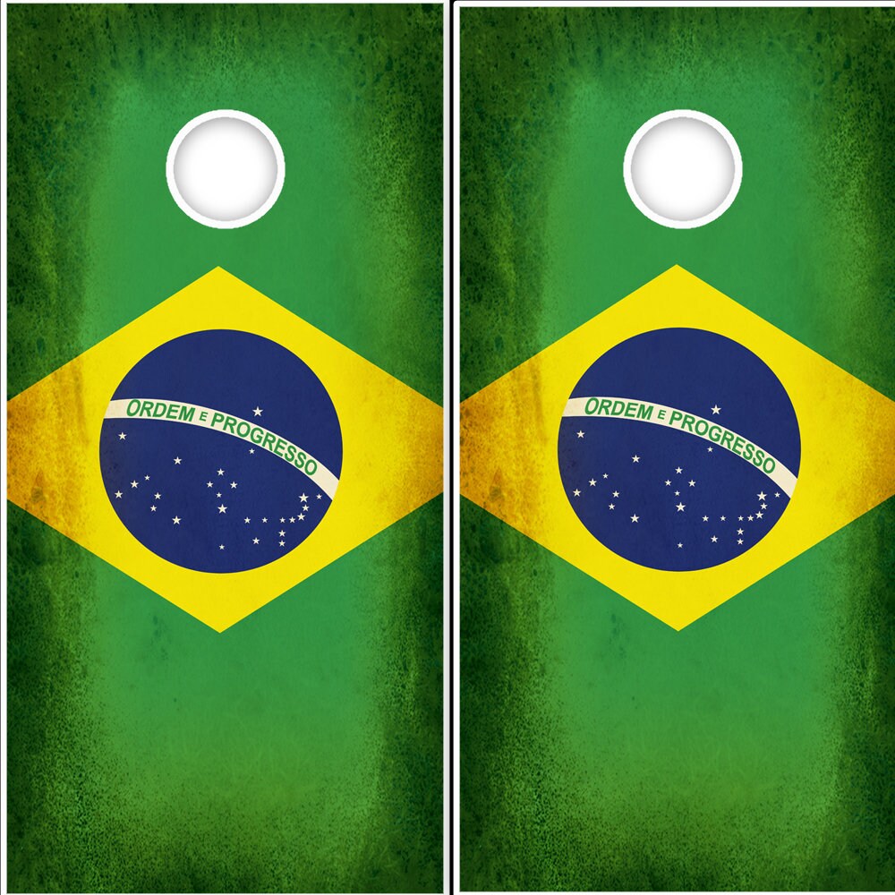 Cornhole Wraps 2 Vinyl Brazilian Flag Decal Wraps Brazil Flag - Etsy