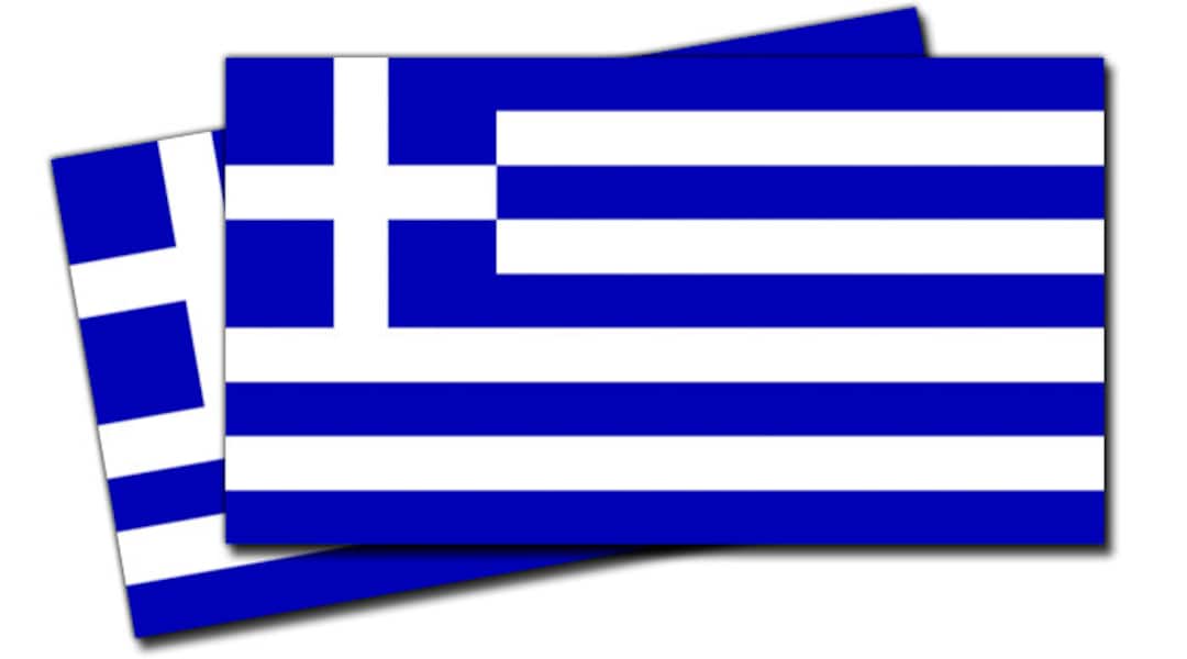 Greek Flag Vinyl Decal Sticker - 2 Pack - Etsy