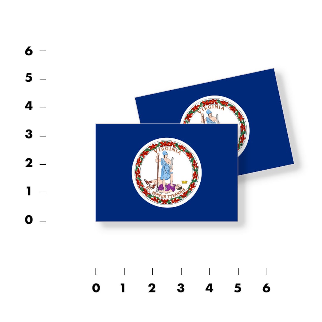 Virginia Flag Vinyl Decal Stickers Assorted Sizes - Etsy