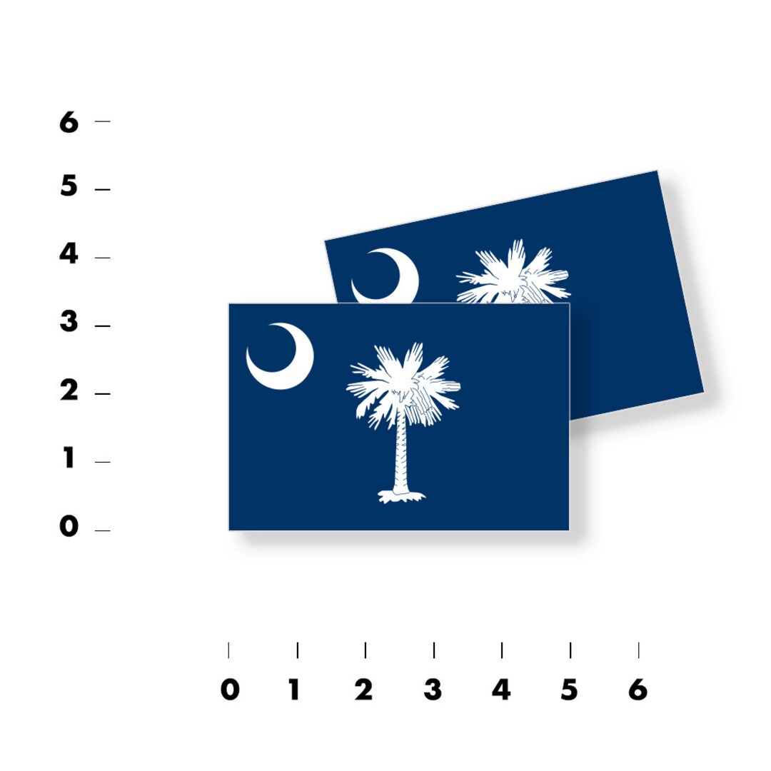 South Carolina State Flag Vinyl Decal Stickers - Assorted Sizes - Etsy