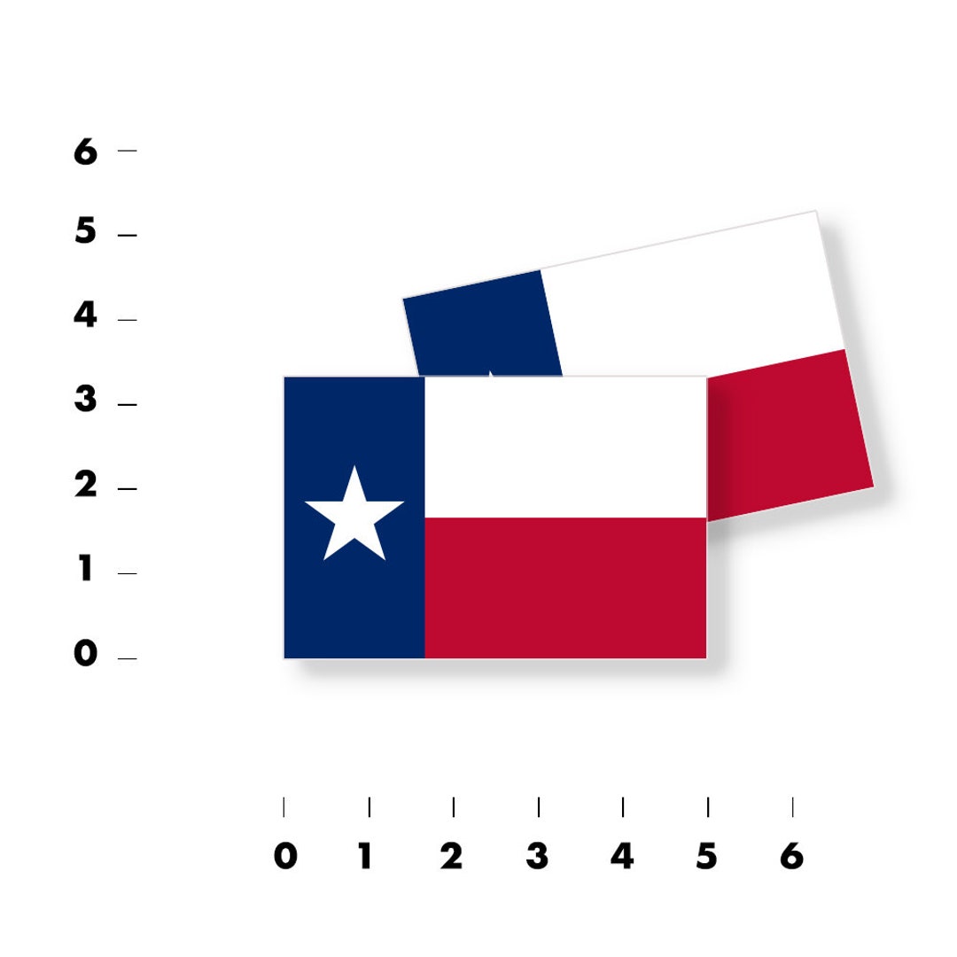 Texas Flag Vinyl Decal Sticker Texas State Flag Choose Size and Amount ...