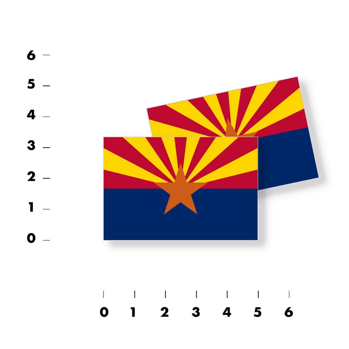 Arizona Flag Decal Arizona Flag Sticker Arizona State Flag - Etsy