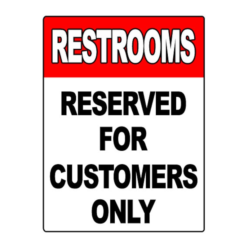 Customers Only Sign - Etsy