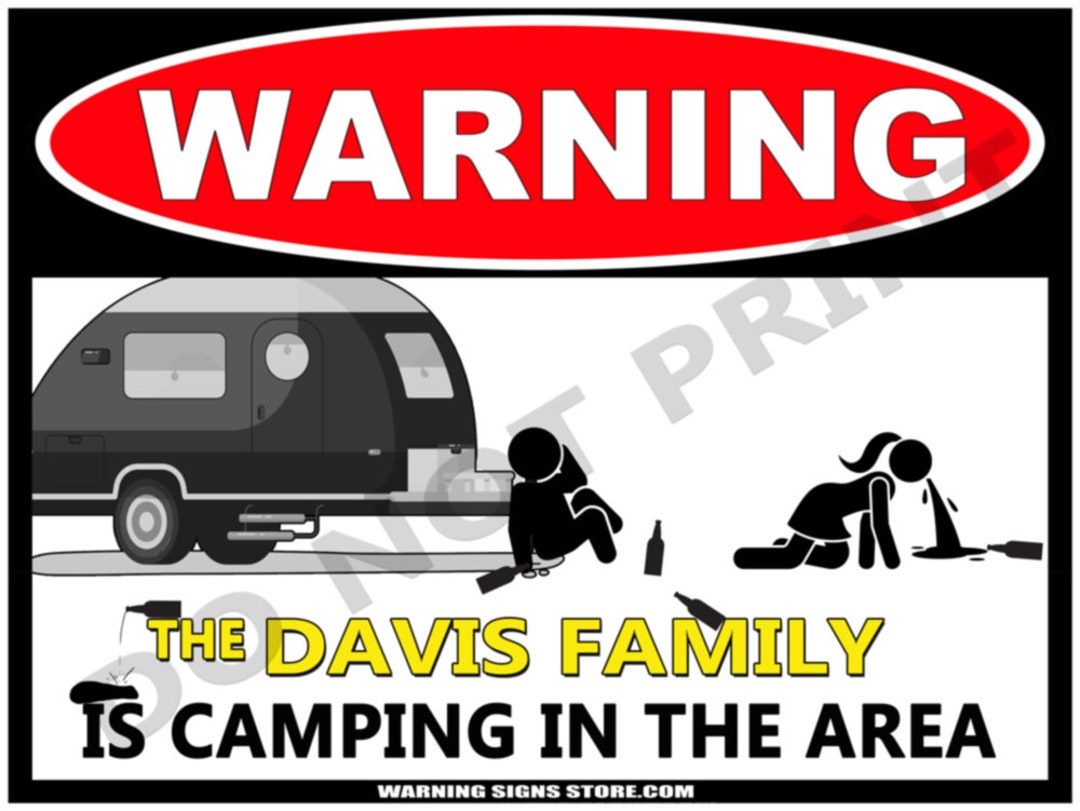 Personalized Campsite Custom Sign - the Davis Family Campsite Choose ...