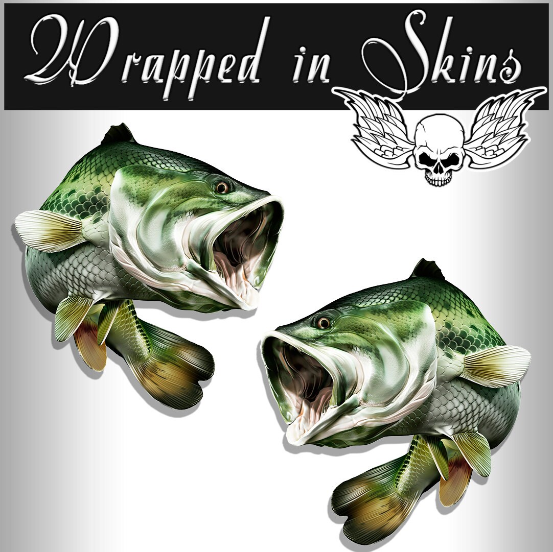 Largemouth Bass Decals Fishing Stickers Tackle Box Fish Stickers RV ...