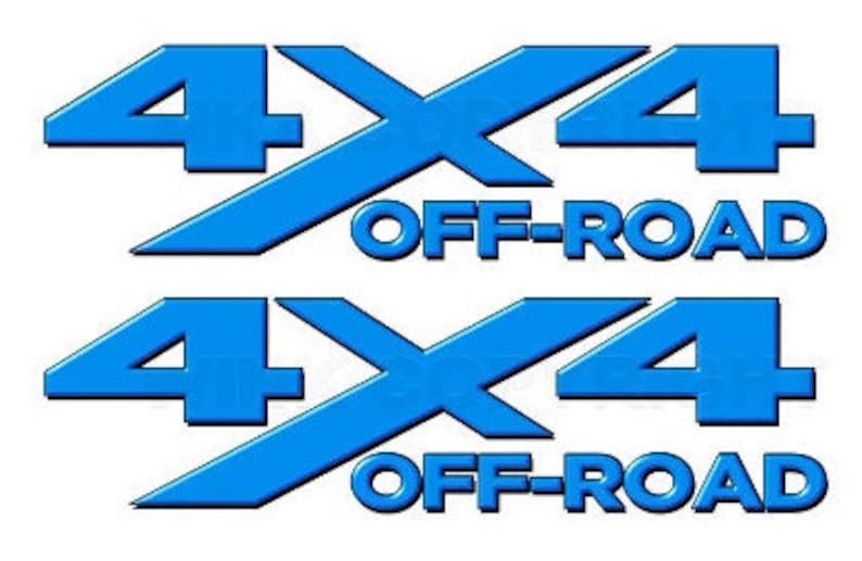4x4 off Road (choose Color) Truck Bed Decals | Set of 2 Vinyl Graphic ...