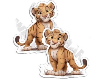 Cute Tiger Cub Decals Stickers Baby Cub Stickers Truck Camper Car Baby ...