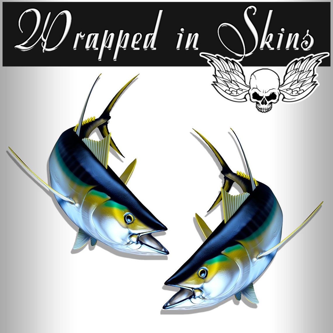 Yellowfin Tuna Sticker Decals Fishing Stickers Tackle Box RV - Etsy
