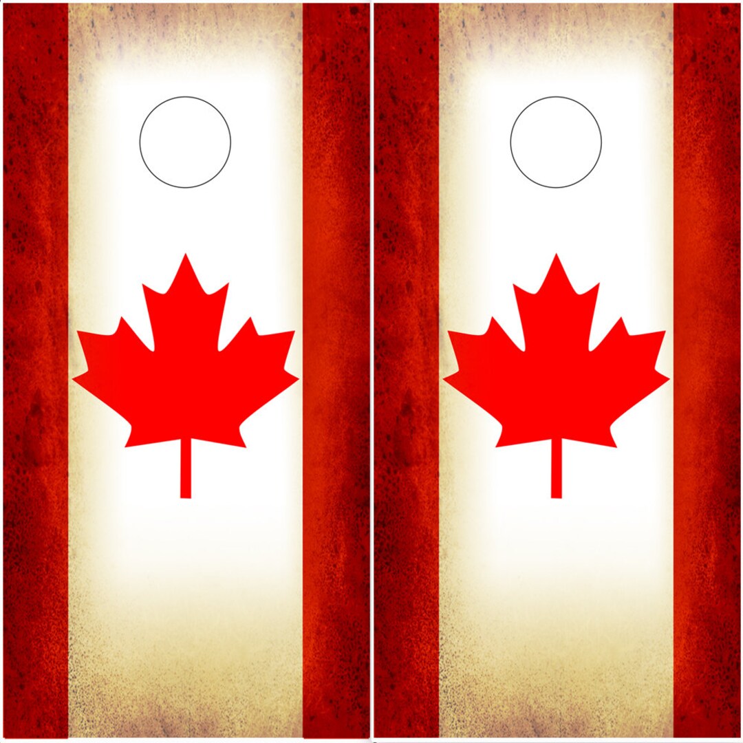 Cornhole Decals Vinyl Graphic Wraps - Canada Flags Canadian Flags ...