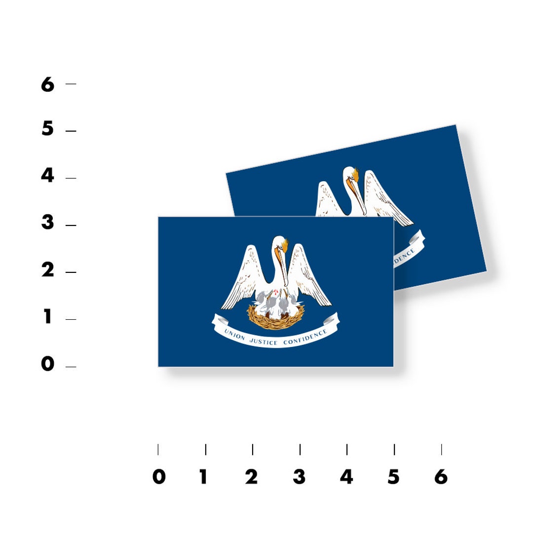 Louisiana State Flag Vinyl Decal Stickers - Assorted Sizes - Etsy