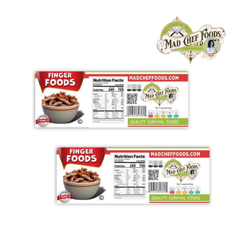 FUNNY Finger Foods - Creepy Food Can Labels - Adhesive Vinyl Wrap ...