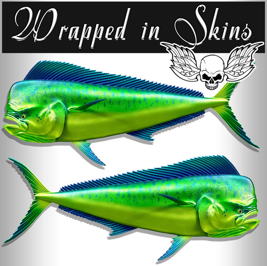 Mahi Mahi Decals Fishing Stickers Tackle Box RV Truck Camper Trailer ...