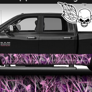 Pink Camo Rocker Panel Wrap Vinyl Graphic Decal Wrap Kit for Truck SUV ...