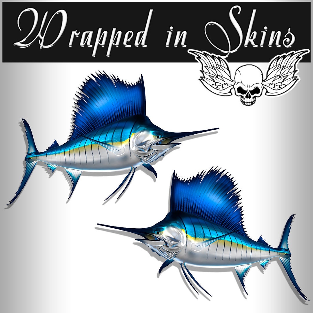 24" Sailfish RV Decals - Boat Graphics - Set of 2 Mirrored Vinyl ...
